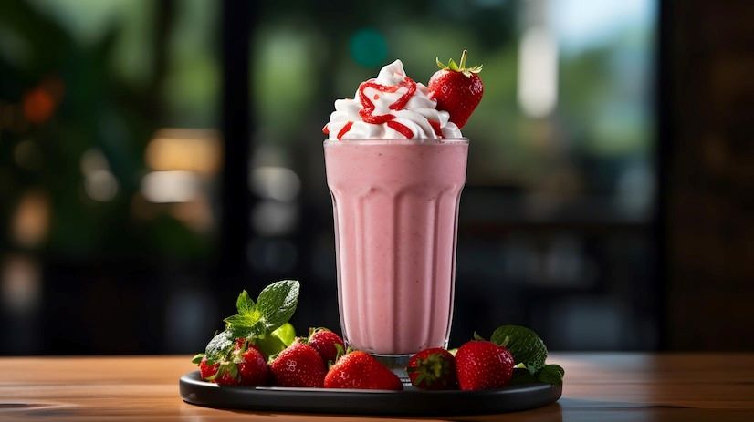 Milkshake de morango vegano - Mais Estilo de Vida